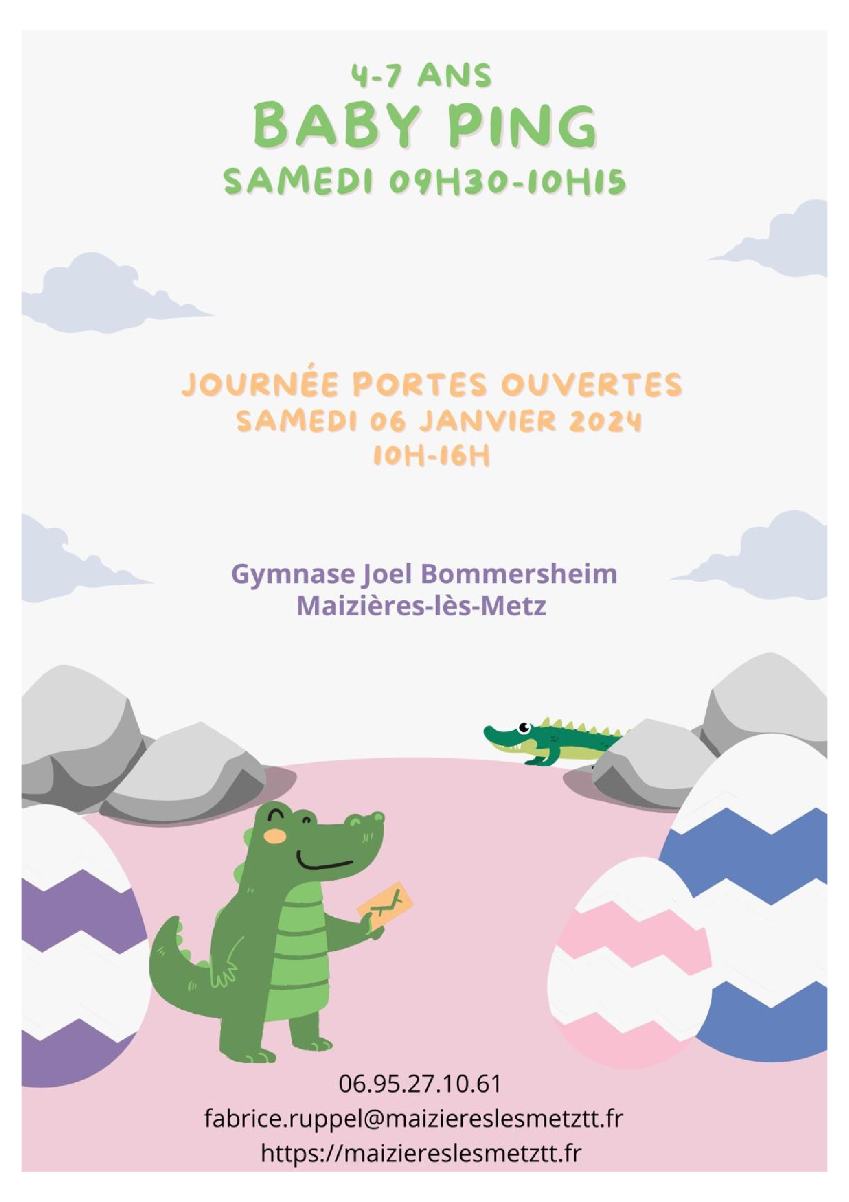 LE BABY-PING ARRIVE AU TTM - Le Tennis de Table de Maizières-lès-Metz